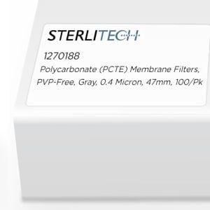 Polycarbonate Membrane Filter, PVP-Free, Gray, 0.4µm, 47mm
