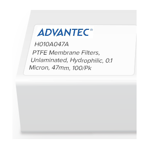0.1µm Unlaminated PTFE Membrane Filter, 47mm, Hydrophilic