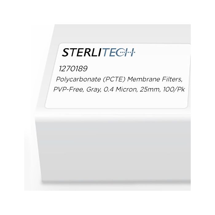 Polycarbonate (PCTE) Membrane Filters, PVP-Free, Gray, 0.4 Micron, 25mm ...