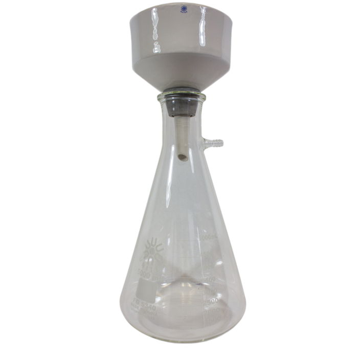 Basic Buchner Kit: 125 mm Porcelain Funnel, 5L Side Arm Flask, Adapters ...