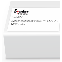 Synder Membrane Filters, PY, PAN, UF, 62mm, 5/pk
