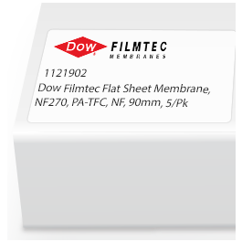 Filmtec NF270 Flat Sheet NF Membrane, PA-TFC, 90mm, 5/Pk