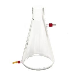 Receiver Flask with Drain, 1L, Side Arm