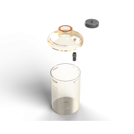 PC Waste Bottle with cover, 1200ml