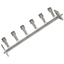 6-Position SS Vacuum Sterility Test Manifold, Standard Cup
