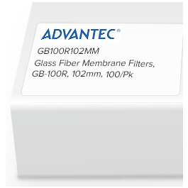 Glass Fiber Membrane Filters, GB-100R, 102mm, 100/Pk