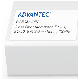 GC-50 Glass Fiber Membrane Filter, 8 x 10 in Sheets, 100/Pk